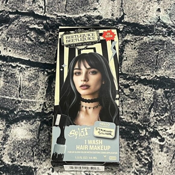 Splat | Office | Beetlejuice Splat Uv Glow Striking Silver Hair Makeup ...